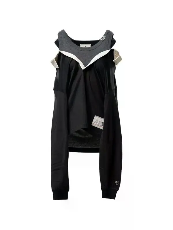 Mihara Yasuhiro Triple-layered Rugby Shirt - Black