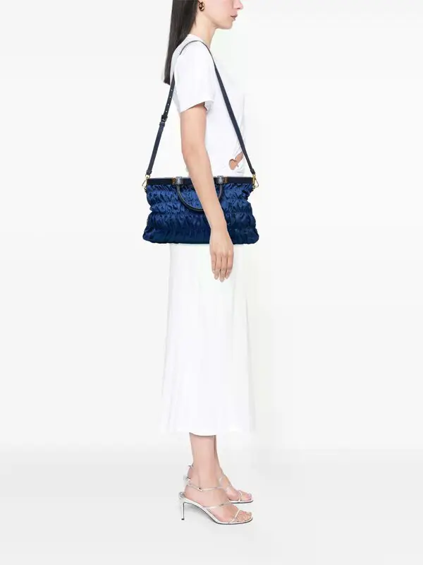 Prada 2013-2026 Tessuto Gaufre Frame Satchel