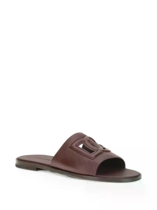 Dolce & Gabbana Dg-logo Leather Sandals