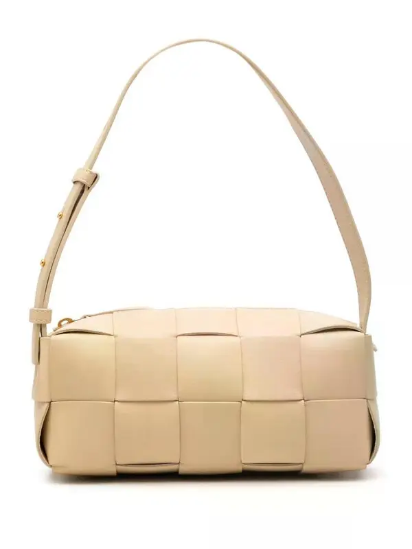 Bottega Veneta Small Nappa Intrecciato Brick Cassette Shoulder Bag - Brown