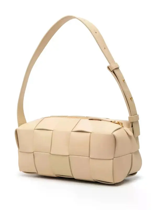 Bottega Veneta Small Nappa Intrecciato Brick Cassette Shoulder Bag - Brown