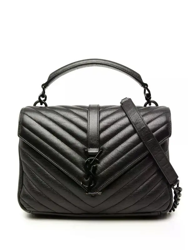 Saint Laurent Monogram College Bag - Black