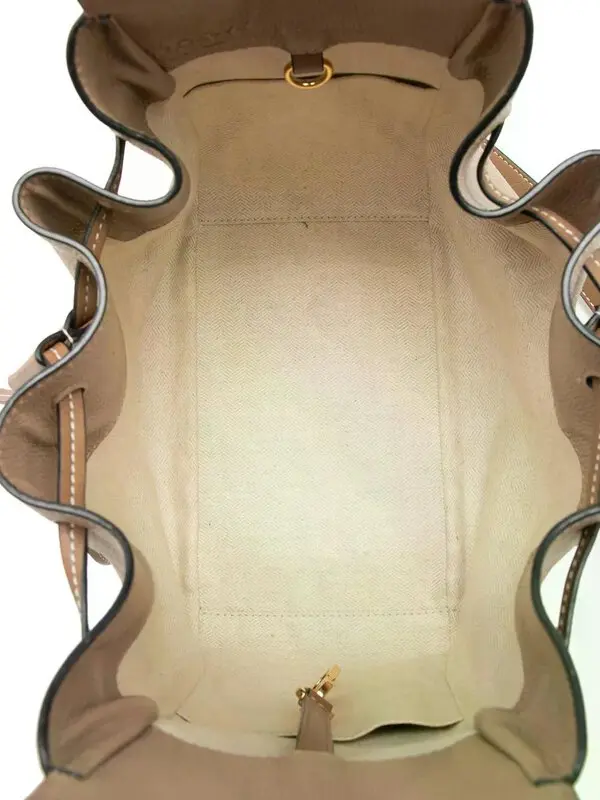Loewe 2019 Small Grained Calfskin Drawstring Hammock Bag Satchel