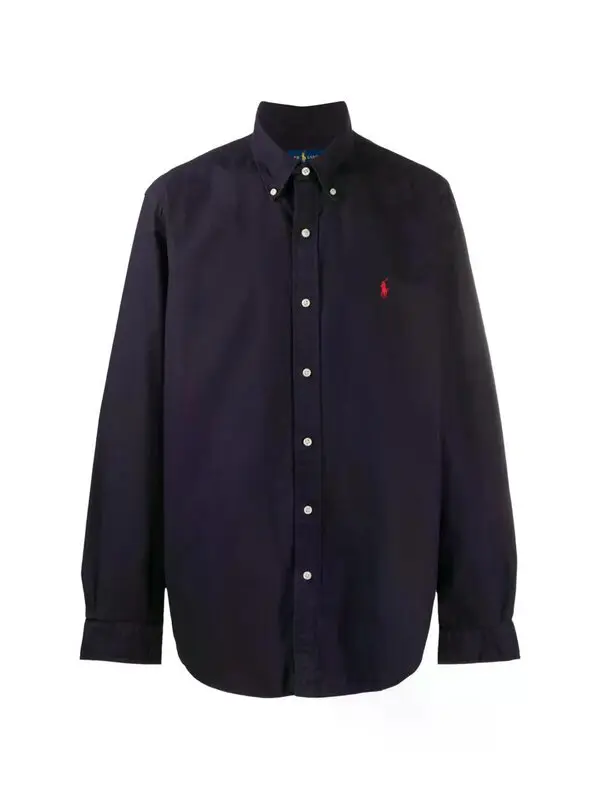 Polo Ralph Lauren Button-down Embroidered-logo Shirt - Blue