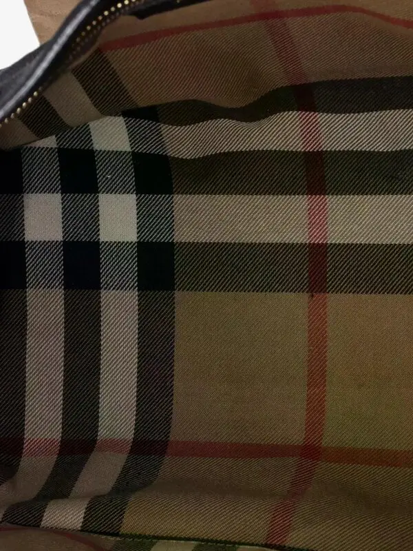 Burberry Buckle Leather Medium Tote Bag - Black