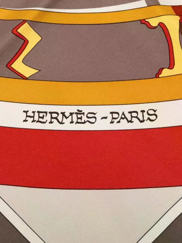 Hermès 2002 Mecanique Du Temps Silk Scarf 90 Scarves