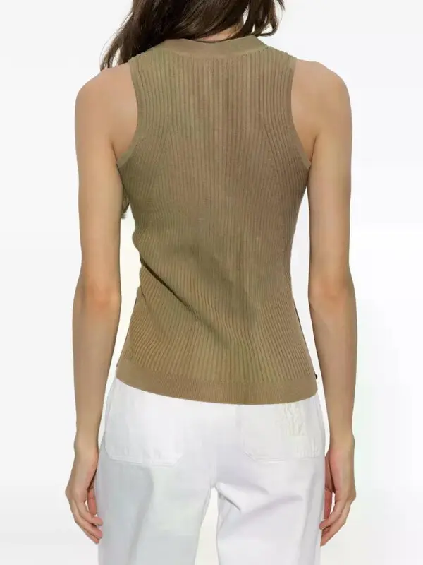 Max Mara Fiorire Ribbed-knit Vest
