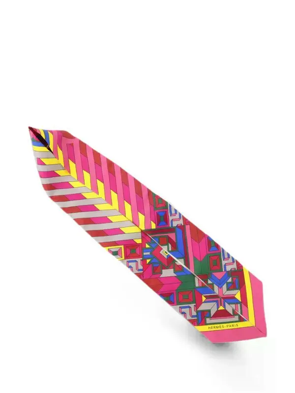 Hermès Twilly Geometric-print Silk Scarf