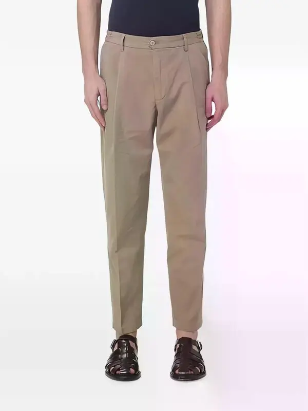 BRIGLIA 1949 Pleated Chino Trousers - Neutrals