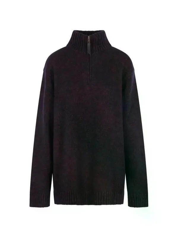 MAISON MARGIELA Half-zip Knitted Sweater - Red