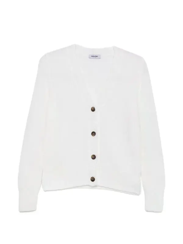 BASE V-neck Cardigan - White