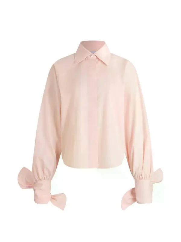 PATOU Bow-detail Long-sleeve Blouse - Pink