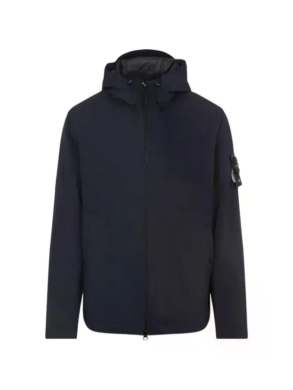 Stone Island Hooded Logo-patch Jacket