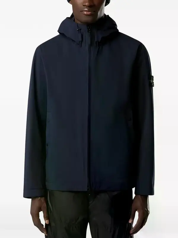 Stone Island Hooded Logo-patch Jacket