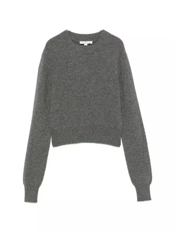 Malo Ribbed-knit Cropped Sweater - Grey