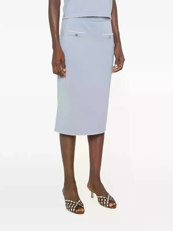 Tory Burch Scalloped Wool Skirt