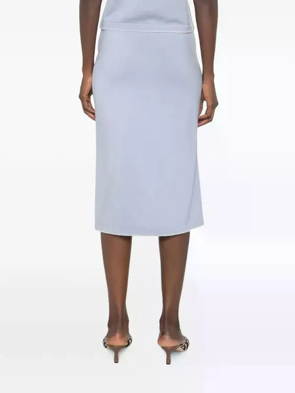 Tory Burch Scalloped Wool Skirt