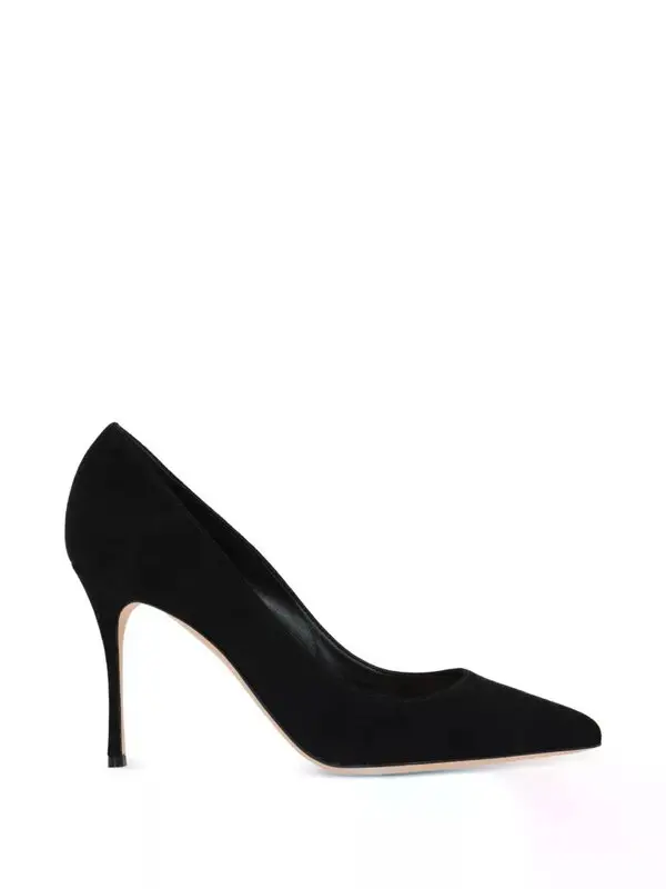 SERGIO ROSSI Godiva Suede Heeled Pumps - Black