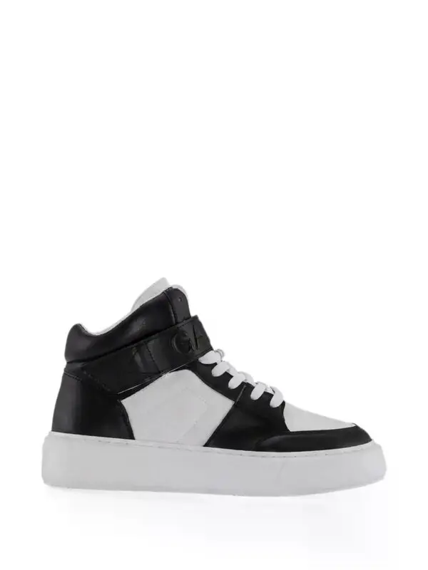 GANNI Sporty Logo-strap High-top Sneakers - Black