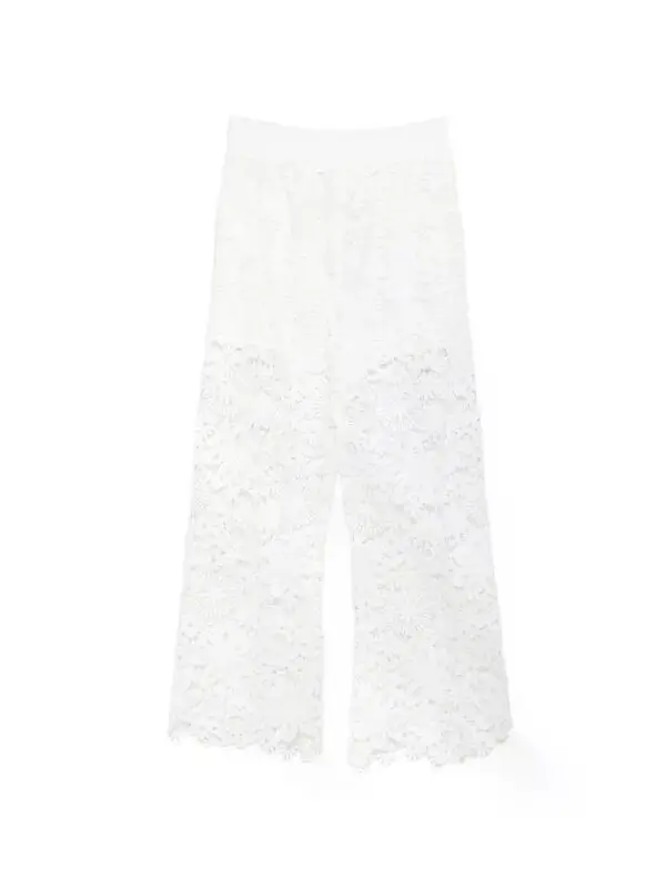 Waimari Demi Lace Wide-leg Palazzo Pants - White
