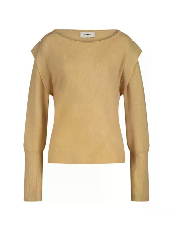 CHAMOIS FOU Rimini Cap-sleeve Sweater - Neutrals