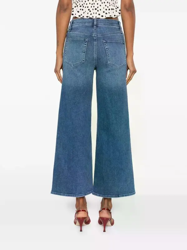 FRAME Le Slim Palazzo Crop Patch-pocket Jeans