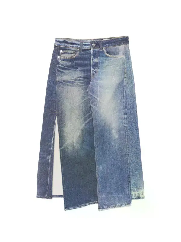 Our Legacy Craft Logo-patch Midi Skirt - Blue