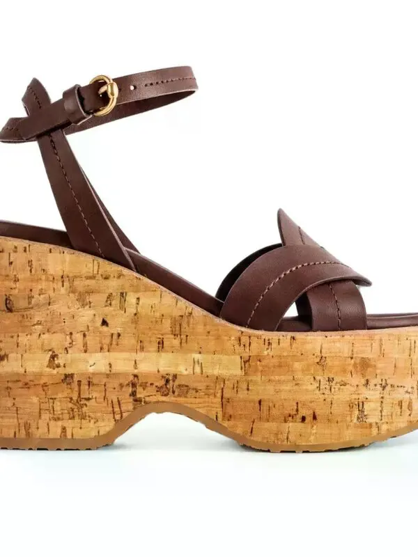 GIANVITO ROSSI Cork Platform Sandals