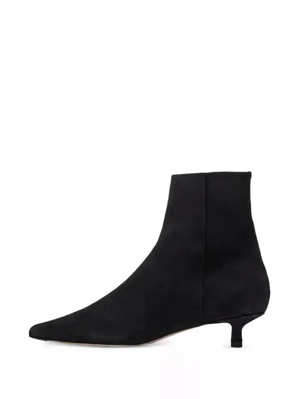 AeydĒ Sofie Pointed-toe Suede Ankle Boots - Black