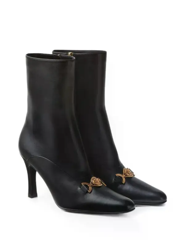Versace Medusa-plaque Leather Ankle Boots