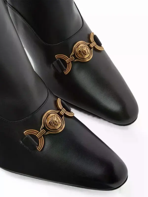 Versace Medusa-plaque Leather Ankle Boots