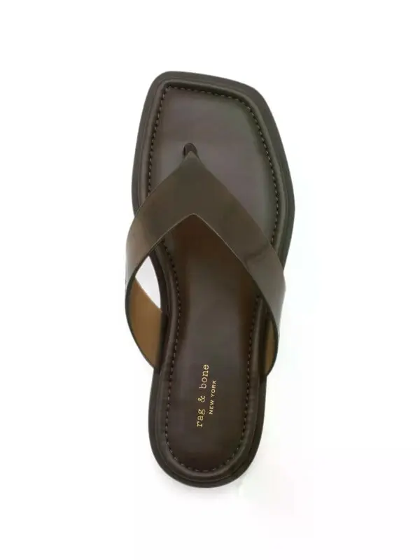 Rag & Bone Transparent-strap Square-toe Flip-flops