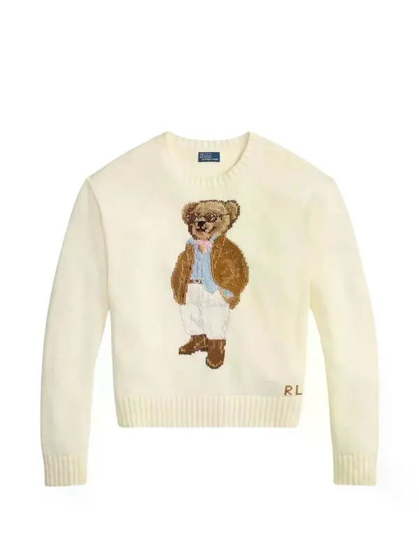 Polo Ralph Lauren Polo Bear Embroidery Sweater - Neutrals