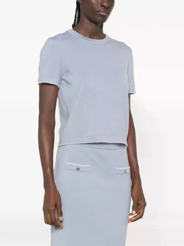Tory Burch Scalloped Wool Top