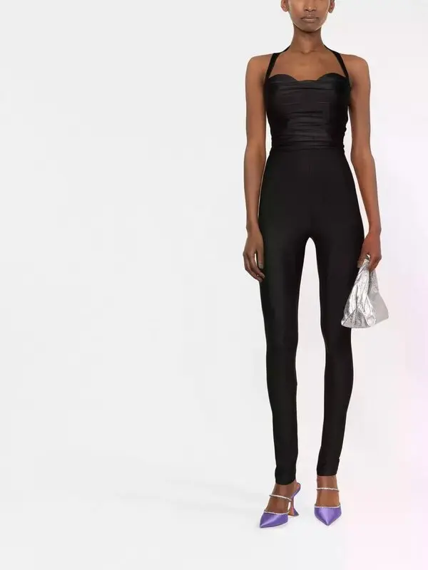 Saint Laurent Ruched Halterneck Jumpsuit