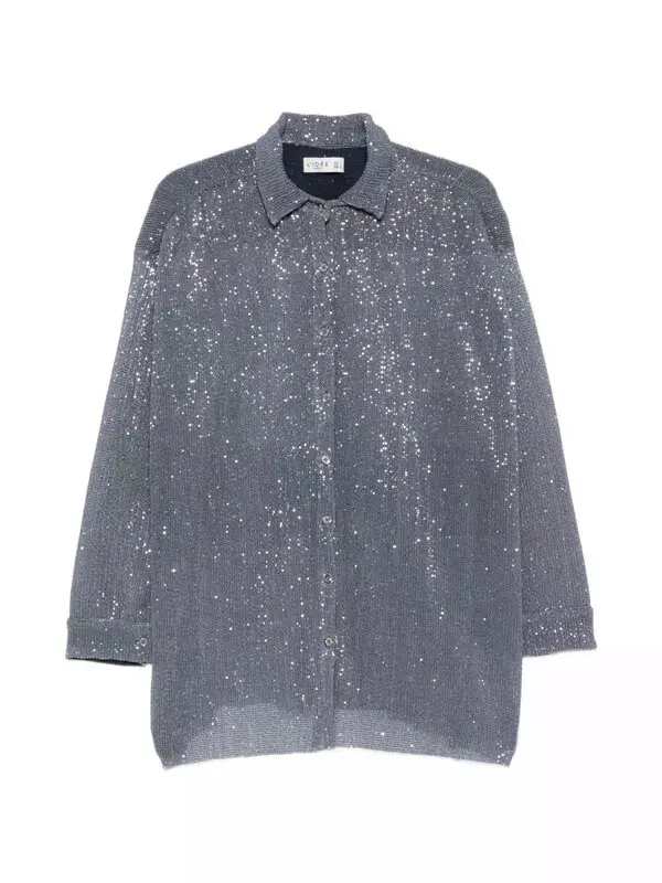 L'IDEE La Musique Sequin-embellished Shirt