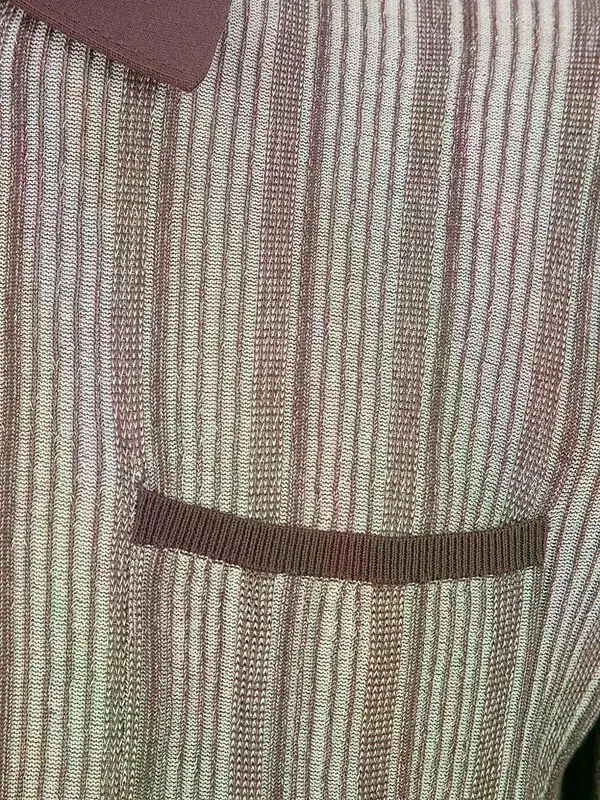 BALLANTYNE Ribbed-knit Polo Shirt