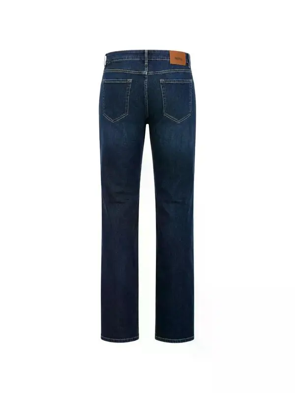 BOSS Faded-effect Straight-leg Jeans