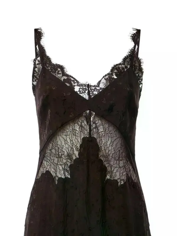 Pinko Midi Lace-trim Floral-jacquard Dress