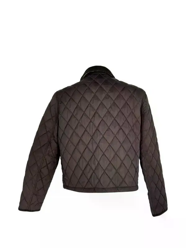 Burberry Cropped Quilted Jacket - Brown