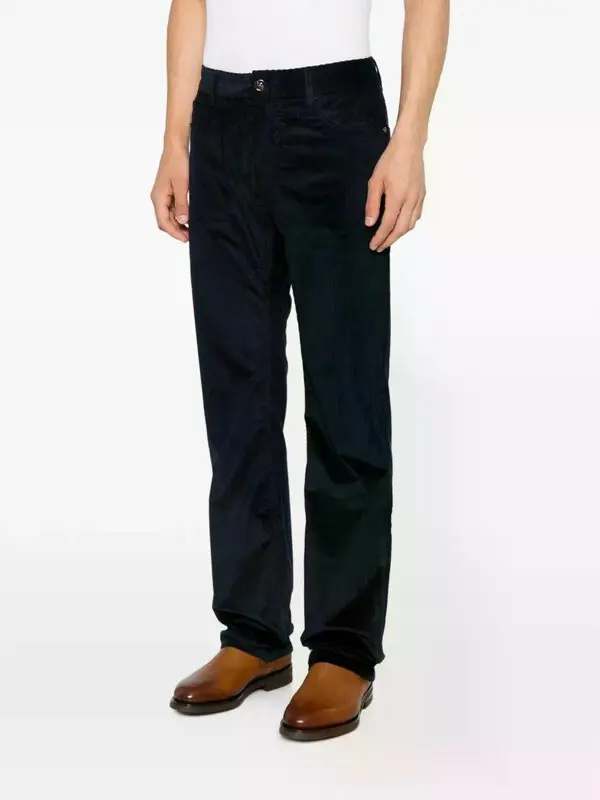 Etro Corduroy Straight-leg Trousers - Blue