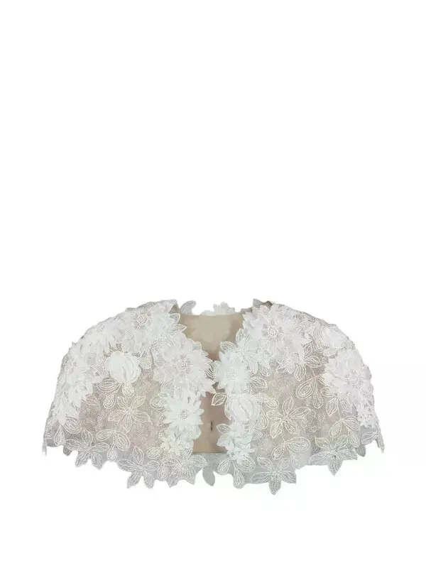 GEMY MAALOUF Floral-lace Bolero - White