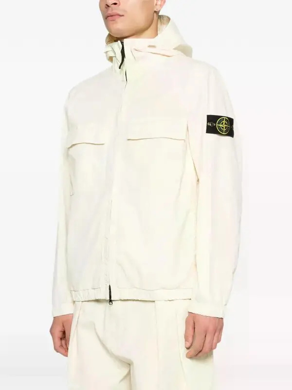Stone Island Zip-up Hooded Jacket - Neutrals