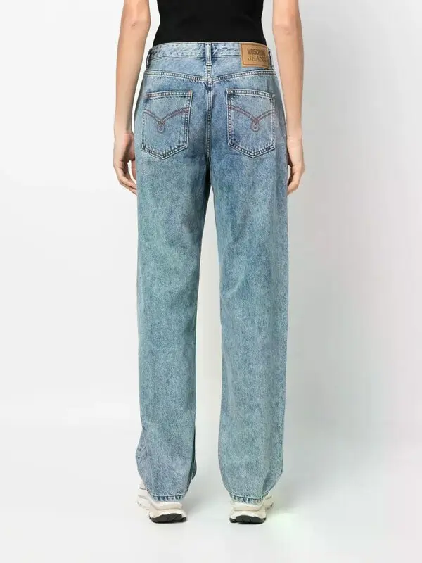 Moschino Washed Straight-leg Jeans