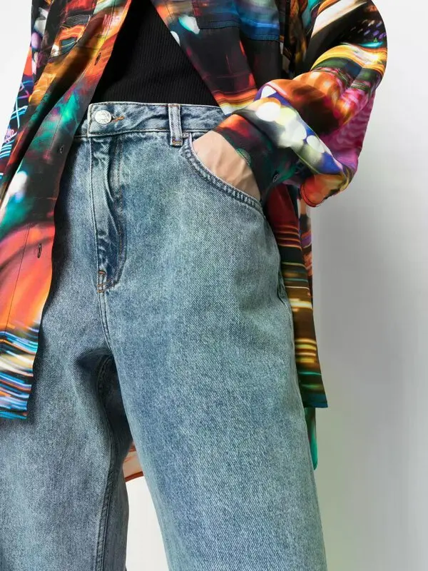 Moschino Washed Straight-leg Jeans