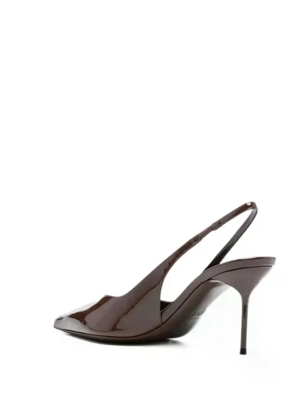 Paris Texas Lidia Patent-leather Slingback Pumps - Brown