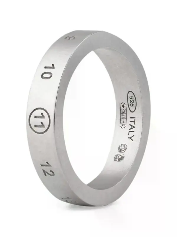 MAISON MARGIELA Numeric Engraved Ring - Silver
