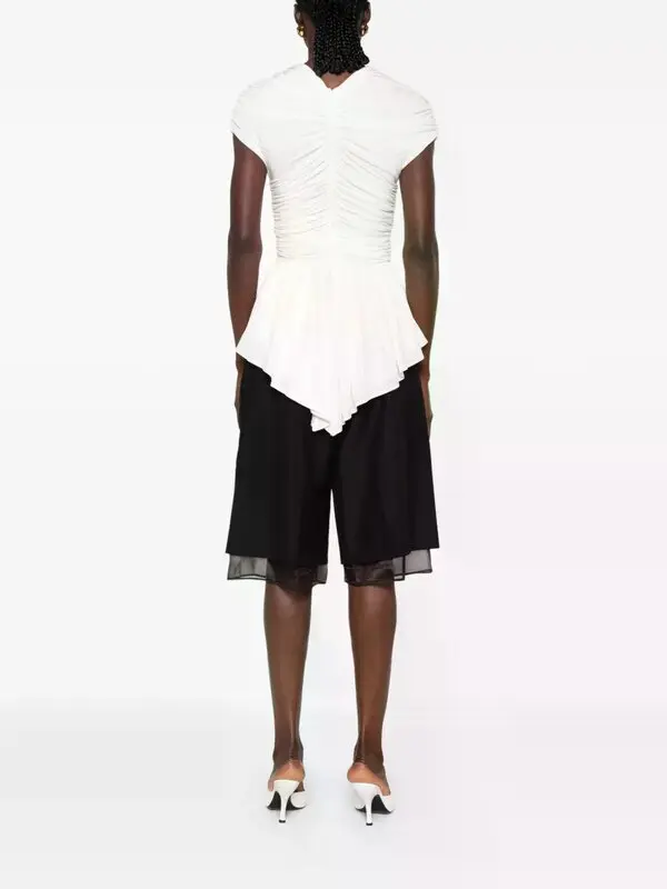 Tove Gabor Ruched Blouse - Neutrals