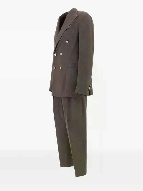 BRIGLIA 1949 Taurasi Double-breasted Suit - Brown