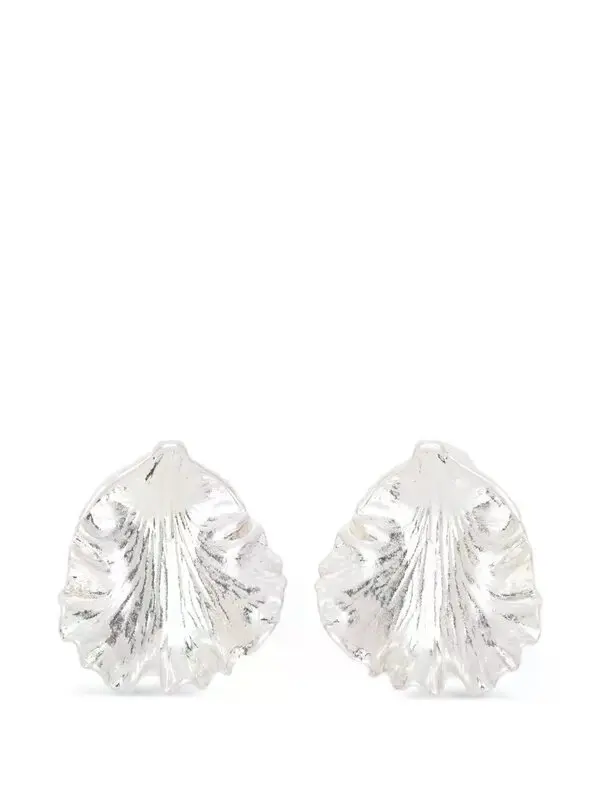 Cult Gaia Iris Leaf-shape Earrings - Silver